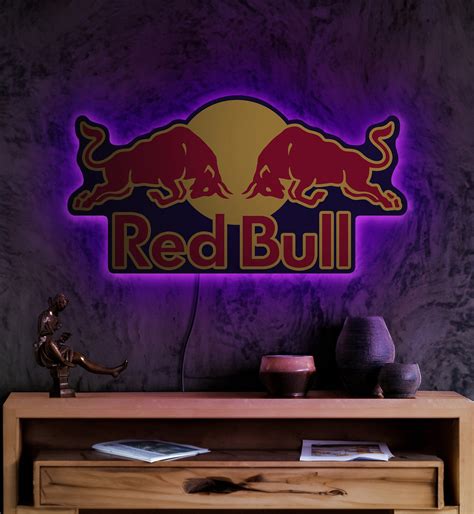 Red Bull Neon Sign Red Bull Logo Red Bull Racing Sign Red Bull Sign