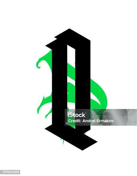 고딕 편지 Q 벡터 낙서 고딕 중세 스타일의 태그 문신에 대한 표지판 및 기호 서예 글자 및 태그 모노그램을 위한 날카롭고