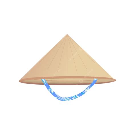 Traditional Asian Vietnamese Chinese Vector Conical Straw Hat