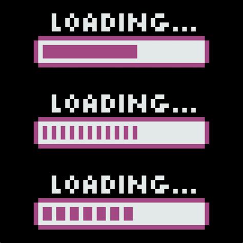 Pixel Loading Bar Indicator 35299554 Vector Art At Vecteezy