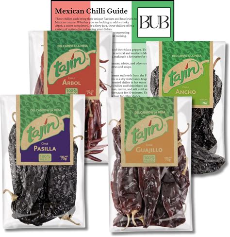 Bub Mexican Chilli T Pack 4 Pack Of 75g Tajin Chillies Dried