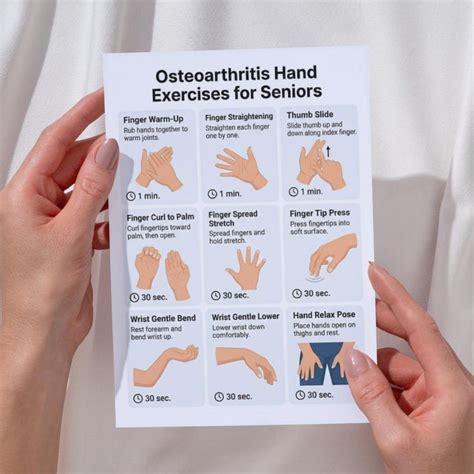 Osteoarthritis Hand Exercises For Seniors Pdf Joint Mobility Chart For