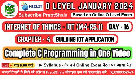 Day 16 C In Building Iot Application Iot For O Level Internet