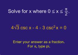 Solved Solve For X Where Sxs V Csc X Csc X Chegg Com
