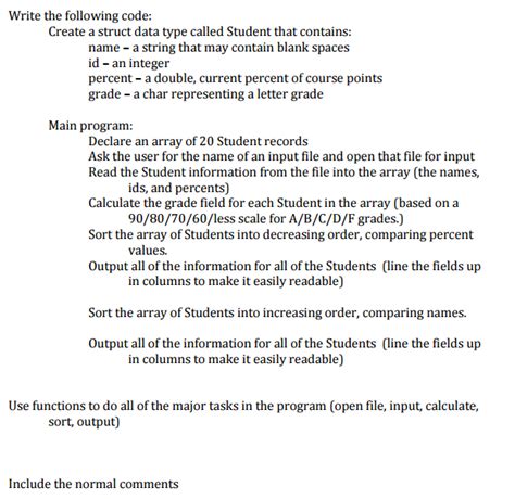 Solved Write The Following Code Create A Struct Data Type