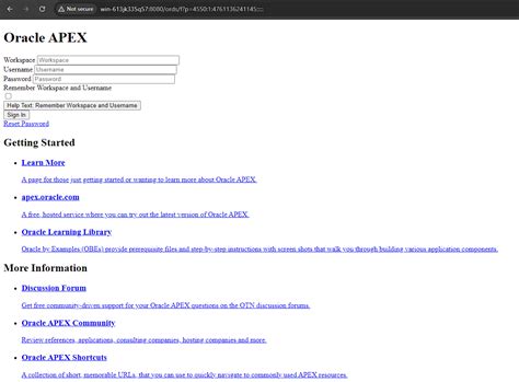 oracle apex main page doesn t load correctly and doesn t logging in oracle forums