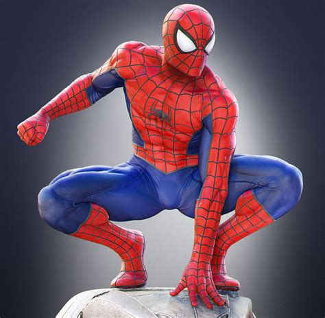 Spiderman Sitting Pose