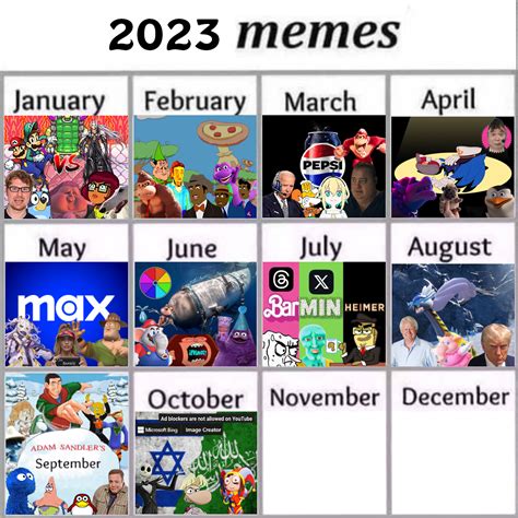 2023 Meme Calendar October Update Know Your Meme