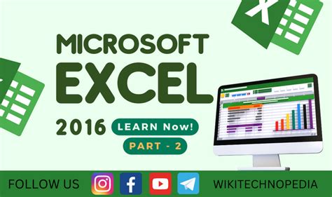 Learn Excel 2016 Part 2
