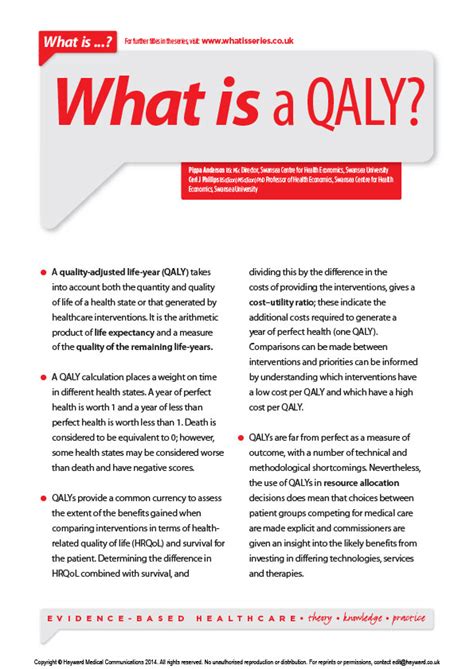 What Is A Qaly Whatis Series