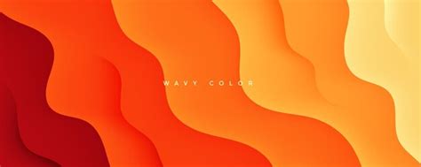 Premium Vector Orange Gradient Background Dynamic Wavy Light And Shadow