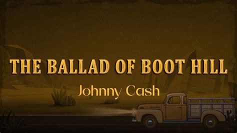 Johnny Cash The Ballad Of Boot Hill Lyrics Youtube