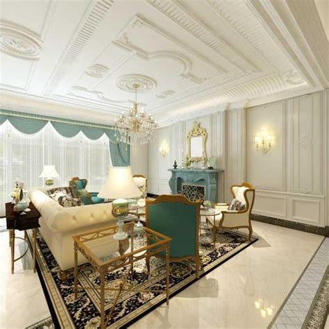 法式客厅效果图 配图网