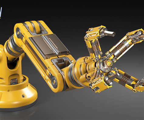 Artstation Robotic Arm Rigged And Animated 3ds Max Fbx Obj