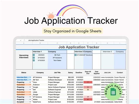 Job Application Tracker Job Application Planner Job Search Organizer Job Interview Planner