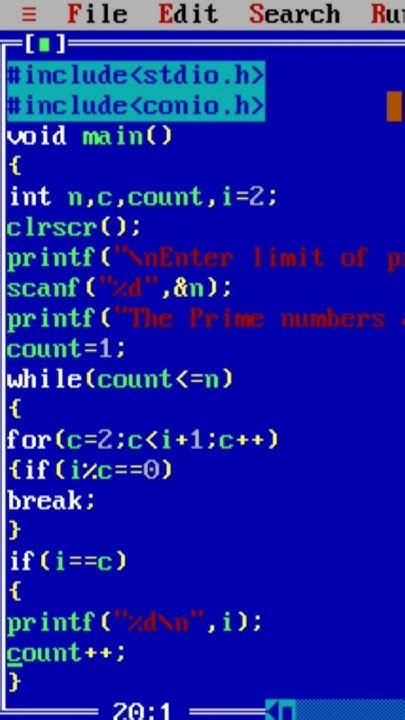Write A C Program To Find Prime Numbers Cprograms Shortvideo Shorts Primenumber