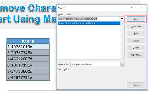 Remove Characters At The Start Using Macros Myexcelonline