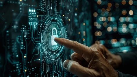 Premium Photo Activating Digital Security Lock On Virtual Interface