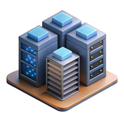 Dramatic Contemporary Isometric Data Center With Servers Cutout Exclusive 58038234 Png