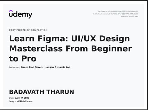 Im Thrilled To Share That Ive Completed A Uiux Design Course And Earned My Certification