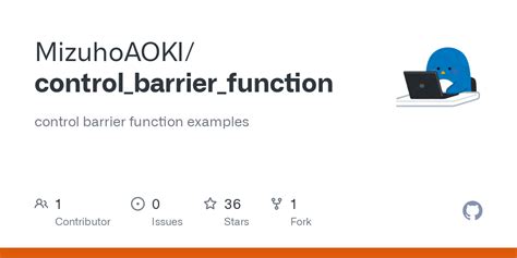Github Mizuhoaokicontrolbarrierfunction Control Barrier Function