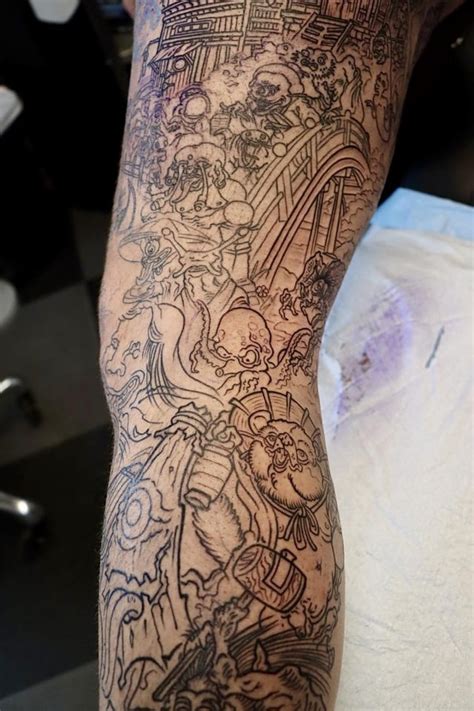 Update On Massive Yokai Leg Sleeve Progress R Irezumi