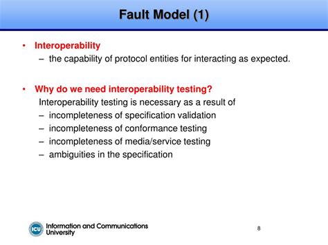 Ppt Interoperability Testing Based On A Fault Model For A System Of Communicating Fsms
