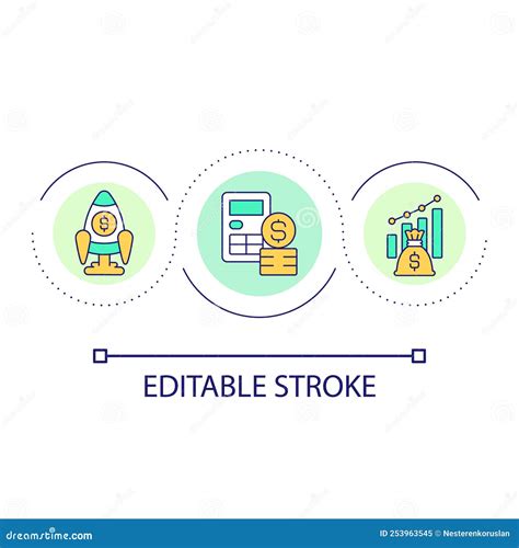 Calculating Profit Margin For Startup Loop Concept Icon Stock Vector Illustration Of Icon