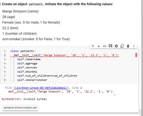 Solved Create An Object Patient1 Initiate The Object With