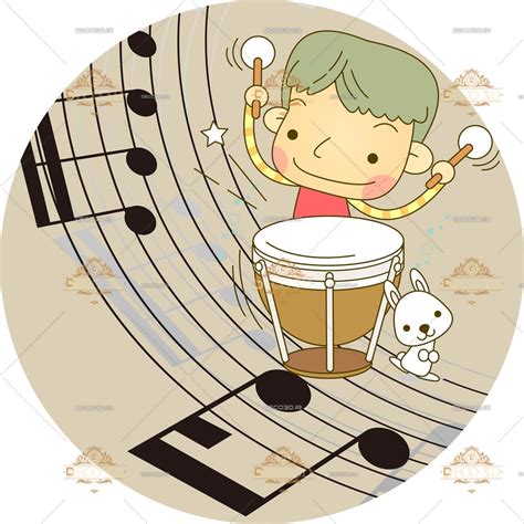 طرح ساده کودکانه از نت های موسیقی