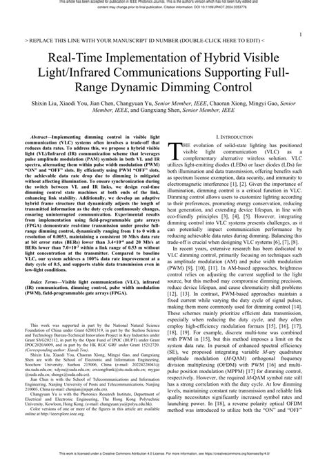 Pdf Real Time Implementation Of Hybrid Visible Lightinfrared Communications Supporting Full