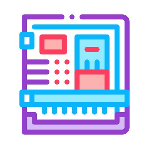 Back Of Computer System With Ports Color Icon Vector Illustration Vector Art At Vecteezy