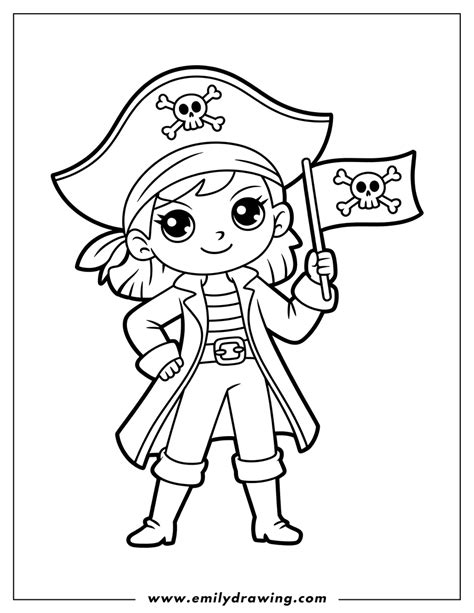 Girl Pirate Coloring Page Worksheets And Coloring Pages 630x315