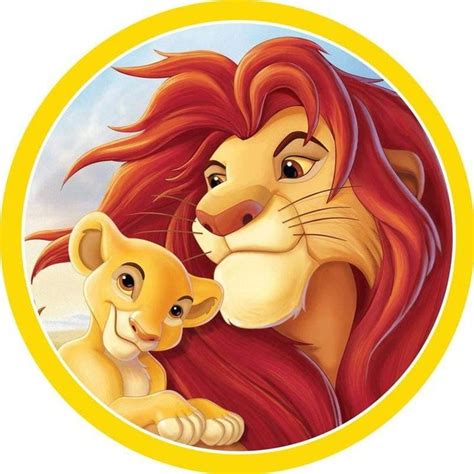 The Lion King Simba Kiara Edible Cake Image Lion King Pictures Lion King Images Lion King