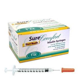 Surecomfort U 100 Insulin Syringes Short Needle 31g 1cc 516 Bx 1