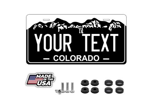 Colorado Custom Personalized License Plate Novelty Automobile Accessory