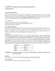 Module Checkpoint Answer Pdf ENGG Computer Programming II COMP Programming