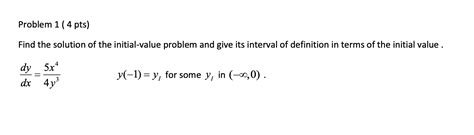 Solved Find The Solution Of The Initial Value Problem And Chegg Com