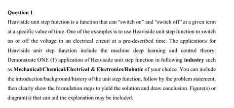 Solved Heaviside Unit Step Function Is A Function That Can Chegg Com