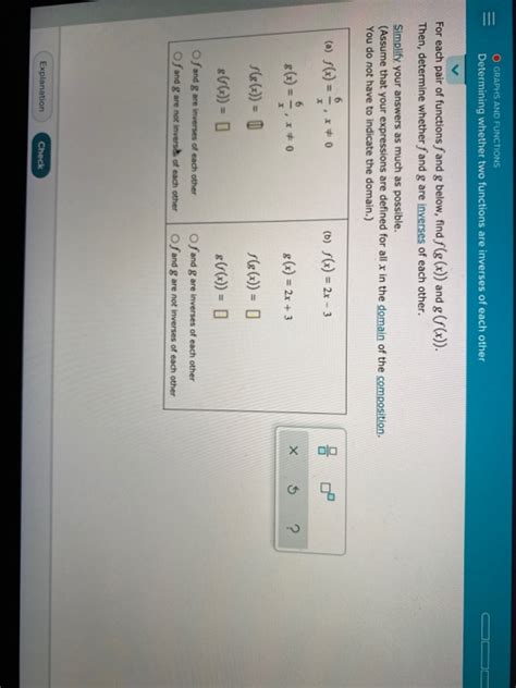 Solved OGRAPHS AND FUNCTIONS Determining Whether Two Chegg