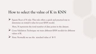 KNN Classificationwithexplanation And Examples Pptx Physics Science