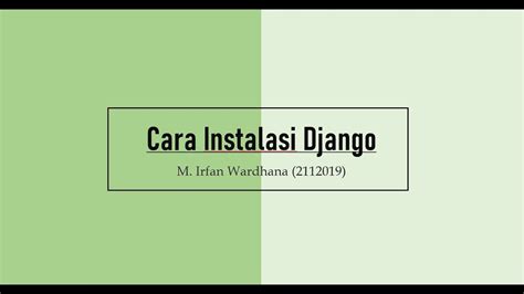 Cara Install Django Dengan Command Prompt Sampai Server Berjalan M