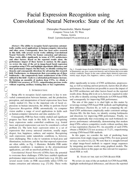 facial expression recognition using convolutional neural networks