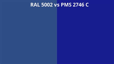 Ral 5002 Vs Pms 2746 C Ral Colour Chart Uk