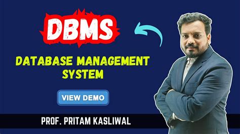 Dbms Database Management System Demo Lecture Sppu Youtube