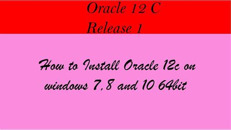 how to install oracle 12c release 1 on windows in urdu youtube