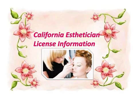 California Esthetician License Information Pptx
