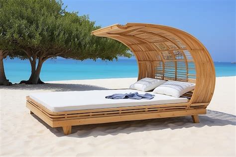 Premium Photo Beach Bed