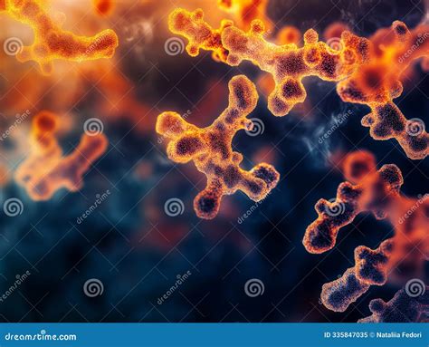 Microscopic View Of Bacteria With Flagella In A Microbiological Environment Royalty Free Stock