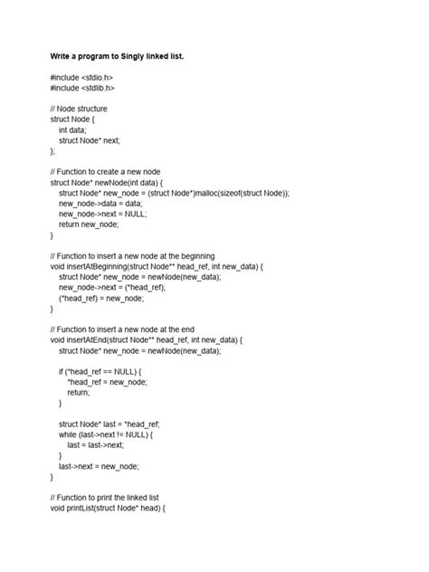 Intro To Singly Linked Lists Pdf Teaching Methods And Materials